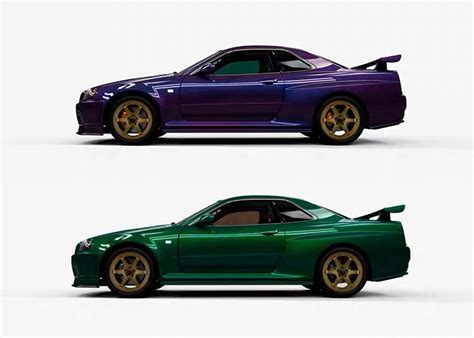 1 8 Gtr R34 Remote Control Electric Simulation Full Metal Skyline Gtr