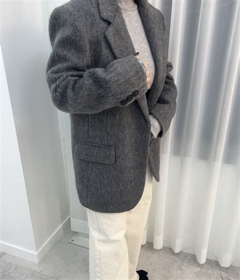클로젯312 모헤어 울 하프 자켓 겨울 코트 예쁜 오버핏 루즈핏