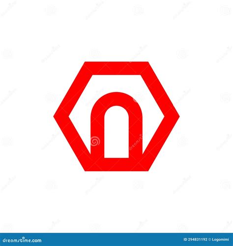Hexagon Letter N Logo Icon Design Template Vector Stock Illustration