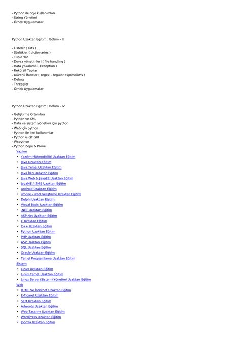 python uzaktan egitim pdf