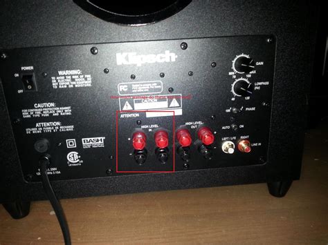 Subwoofer Amp Speaker Level Input