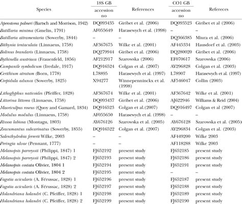 sequences used for phylogeny inference and molecular clock calibration