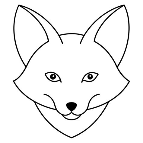 Fox Head Outline Coloring Pages 51005938 Vector Art At Vecteezy