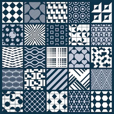 Premium Vector Collection Of Vector Abstract Seamless Compositions Symmetric Ornate