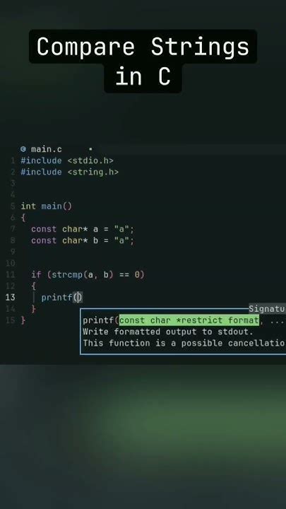 Compare Two Strings In C Clanguage Cprogramming Programming