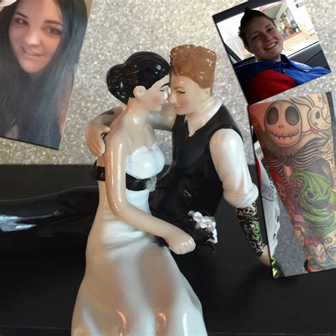 Custom Tattooed Wedding Cake Toppers By Erin Tinney