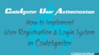 User Registration And Login System In CodeIgniter CodexWorld
