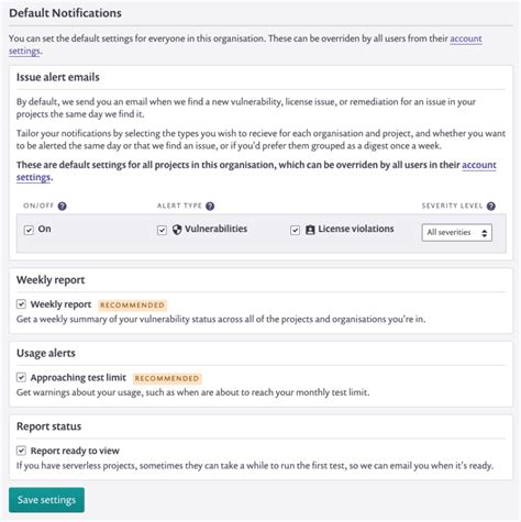 Tailoring Your Notifications Snyk