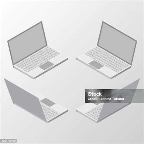 모형 노트북 Isometric 벡터 일러스트레이션 벡터 3d 등대 절연 노트북 0명에 대한 스톡 벡터 아트 및 기타 이미지 0명 Cpu Lcd Istock