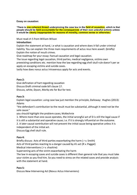 Essay On Causation Structure Essay On Causation ‘there Is One