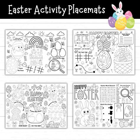 Printable Easter Placemat Activity Pack Mom Wife Busy Life
