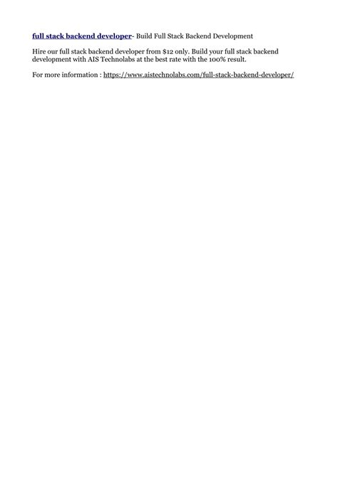 Ppt Full Stack Backend Developer Build Full Stack Backend