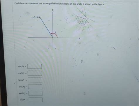 Solved Find The Exact Values Of The Six Trigonometric