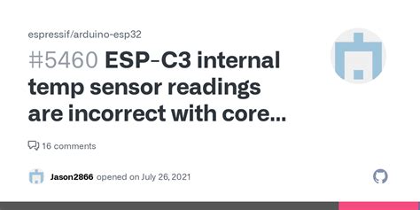 Esp C3 Internal Temp Sensor Readings Are Incorrect With Core 20