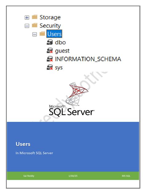 Users Security In Ms Sql Server Pdf Microsoft Sql Server Databases