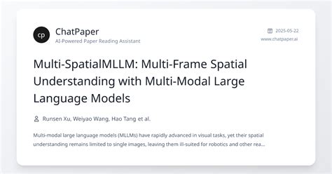 Multi Spatialmllm Multi Frame Spatial Understanding With Multi Modal