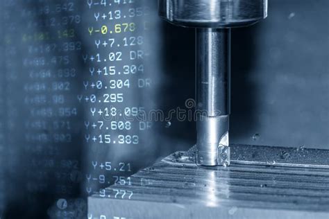 The Abstract Scene Cnc Milling Machine Rough Cutting The Injection Mold