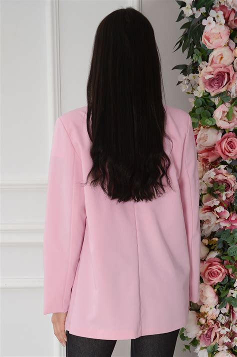 Żakiet Z Różą Pastelowy Róż żakiety I Marynarki Sklep Cocomoda Pl