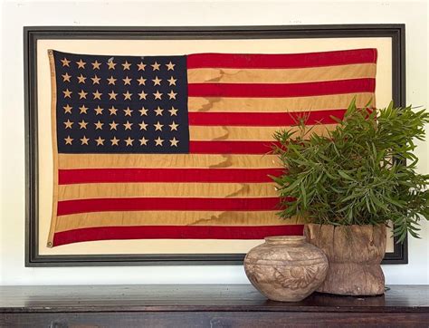 Framed Vintage 48 Star American Flag Etsy