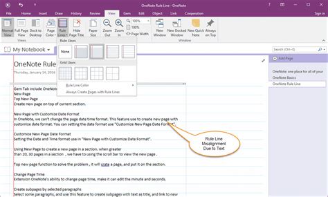 How To Typing Text On OneNote Rule Line Office OneNote Gem Add Ins
