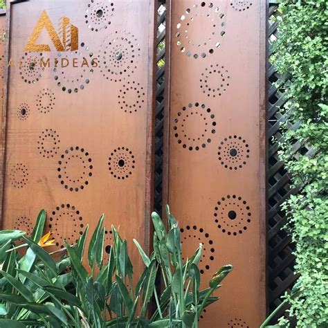 Corten Steel Fence Panel Weidenprofi Privacy Screen Fence Module