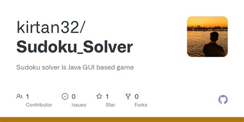 GitHub Kirtan32 Sudoku Solver Sudoku Solver Is Java GUI Based Game