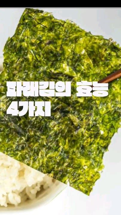 파래김의 효능 4가지 파래김 파래김효능 김의효능 몸에좋은 약초보감 배변활동 빈혈예방 Youtube