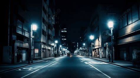 City Street Background At Night