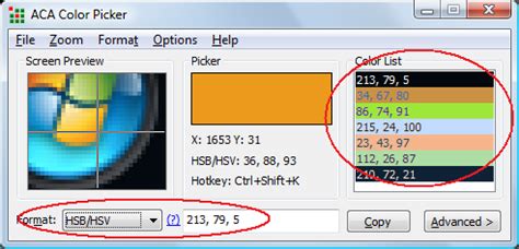 What Is HSB HSV Color Spaces FAQ ACA Color Picker ACASystems