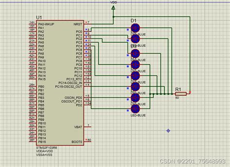 Stm32f103的流水灯点亮版本1stm32f103定时器开发led灯闪烁电路图 Csdn博客