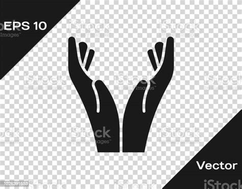 투명 한 배경에 고립 된 기도 위치 아이콘에 검은 손 신앙과 소망으로 하나님께 기도하십시오 벡터 일러스트레이션 개념에 대한 스톡 벡터 아트 및 기타 이미지 Istock