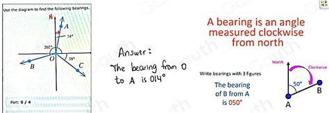 Solved Use The Diagram To Find The Following Bearings Part 0 4