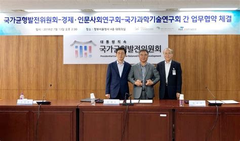 지방시대위원회 균형위 경사연 과기연 Mou 체결 국가균형발전위원회와 경제·인문사회연구회 Facebook