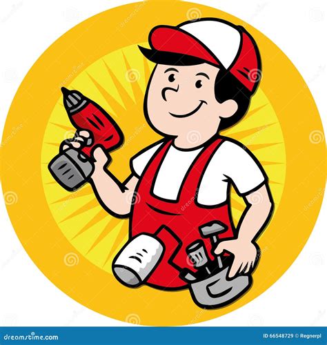 Handyman Logo Stock Vector Illustration Of Tools Cartoon 66548729