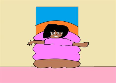 Fat Dora Stuck On The Door By Dustyfreeman On Deviantart