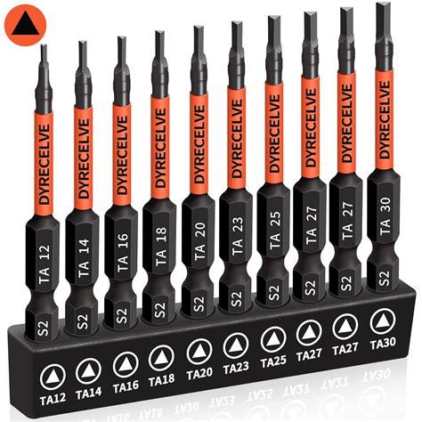 10 Pack Triangle Screwdriver Set Premium S2 Steel Triangle Bit