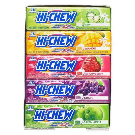 Hi Chew Fruit Chews 10 Piece Candy Packs Assorted 15 Piece Box