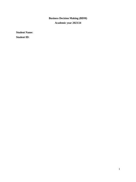 Business Decision Making Bdm Pdf Net Present Value Economies