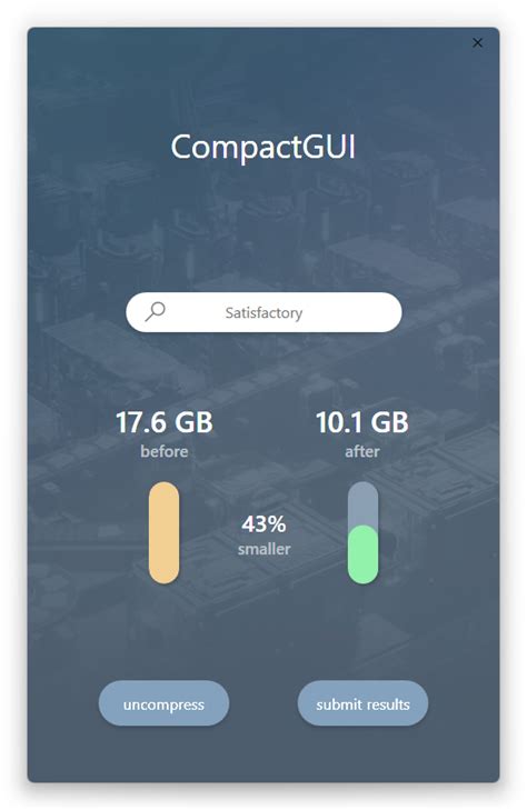 Github Iridiumio Compactgui Reduce The Space Taken Up By Games And Programs On Disk By Using