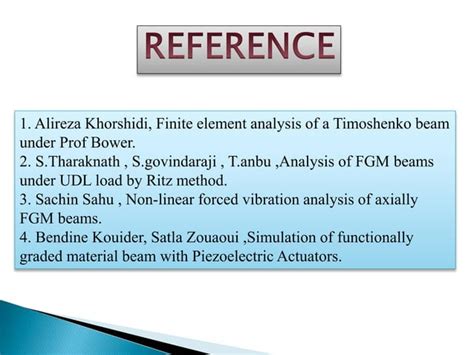 Funtionally Graded Material Fgm Beam Analysis By Ansys Ppt