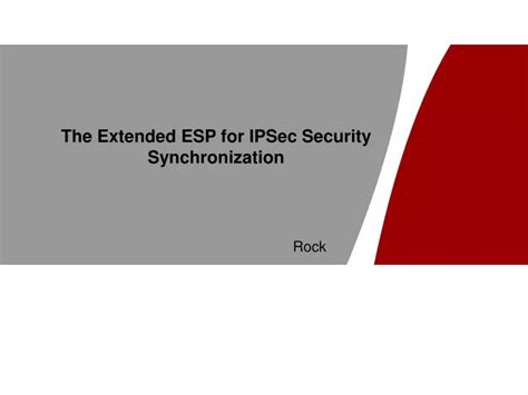 Ppt The Extended Esp For Ipsec Security Synchronization Powerpoint Presentation Id 2140998