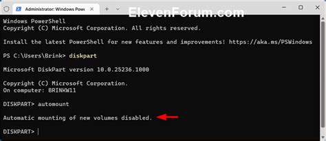 Enable Or Disable Automatic Mounting Of New Drives In Windows 11