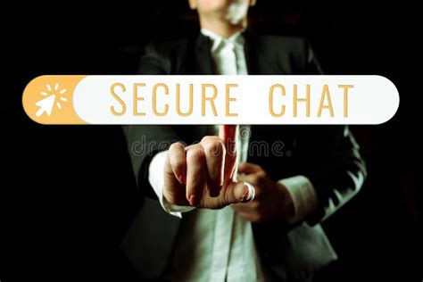 Writing Displaying Text Secure Chat Internet Concept Approach To