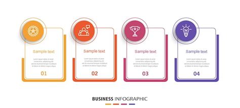 Premium Vector Business Infographic Template With 4 Options Workflow