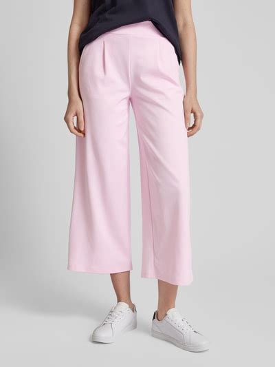 Ichi Wide Leg Stoffhose Mit Verkürztem Schnitt Modell Kate Sus Rosa