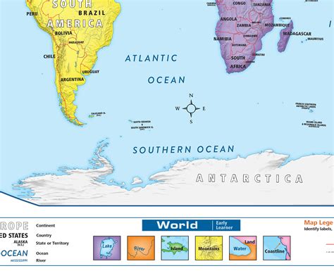 World Early Learner Pull Down Classroom Map World Maps Online