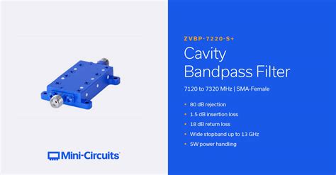 Mini Circuits Mini Circuits Zvbp 7220 S Is A Cavity Bandpass Filter