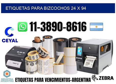 Etiquetas Para Bizcochos 24 X 94 Zebra Etiquetadora