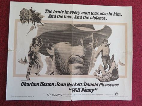 Will Penny Us Half Sheet 22x 28 Poster Charlton Heston Joan Hackett