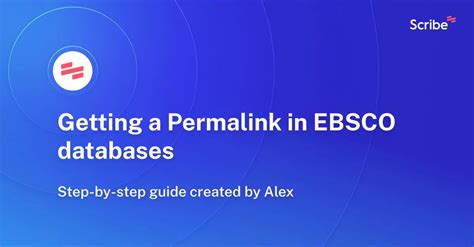 Getting A Permalink In EBSCO Databases Scribe